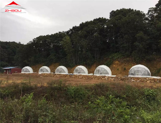 Fashion White Geodesic Dome Tent Iron Tube Material Over 20 Years Life Span