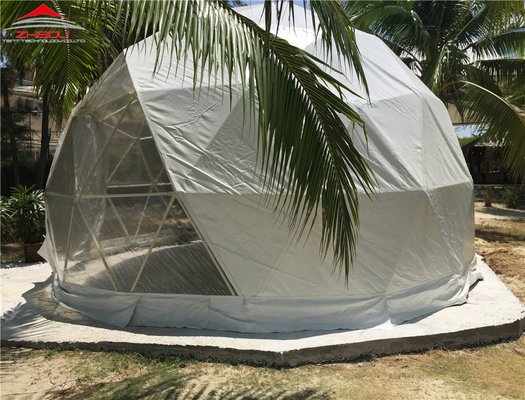 Transparent PVC Half Sphere Geodesic Dome Tent For Exhibition Anti - Wind