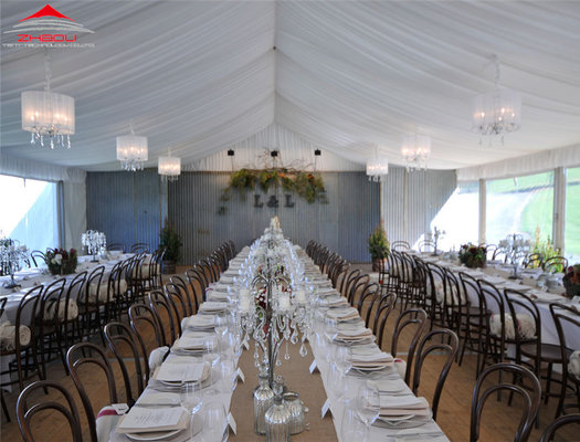 Elegant Big White Wedding Tent With Church Windows Flame Retardant DIN4102 B1 M2