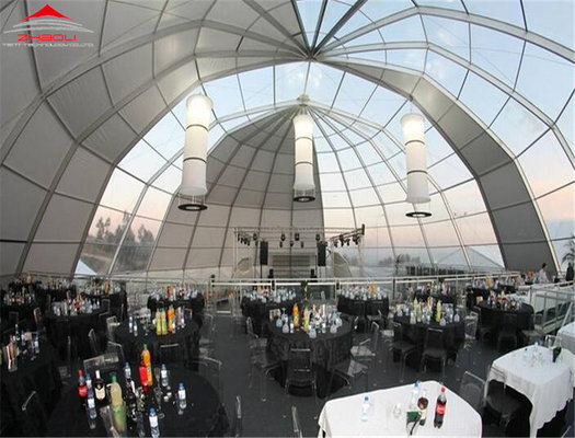 Flame Retardant Luxury Dome Tents For Wedding With Lighting And Cooling