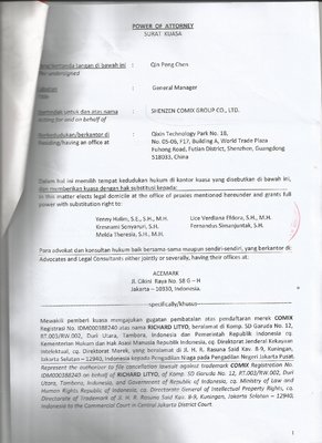 Indonesian embassy certification/business document / 12 working days.