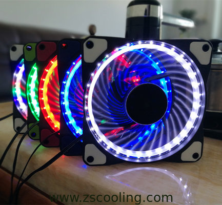 NEW design 12v 120*120*25mm Ring LED PC Case Fan