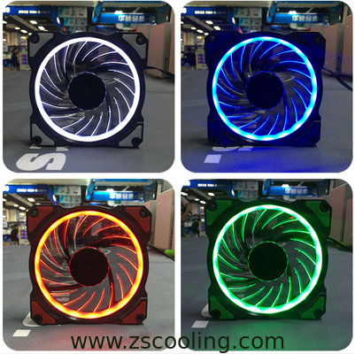 NEW design 12v 120*120*25mm Ring LED PC Case Fan