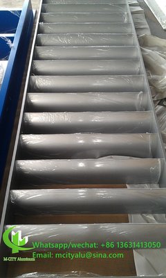 Horizontal louvers aluminum material fixed system