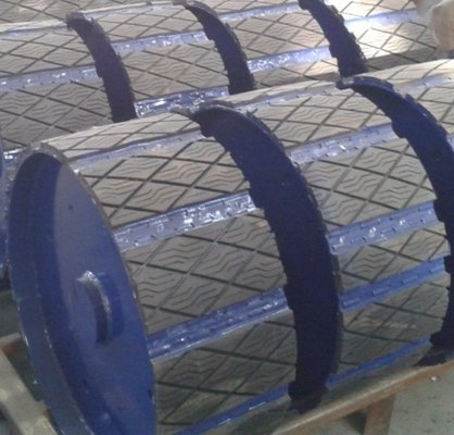 1830 mm * 138 * 15 mm Conveyor Belt Drive Pulley Rubber Lagging