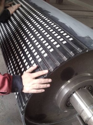 1250*500*15 mm High Wear Resistant Drive Pulley Rubber Ceramic Lagging