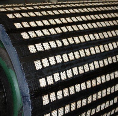 Pulley Lagging 1850mm , 1450mm CN Bonding Layer Rubber Ceramic Pulley Coated